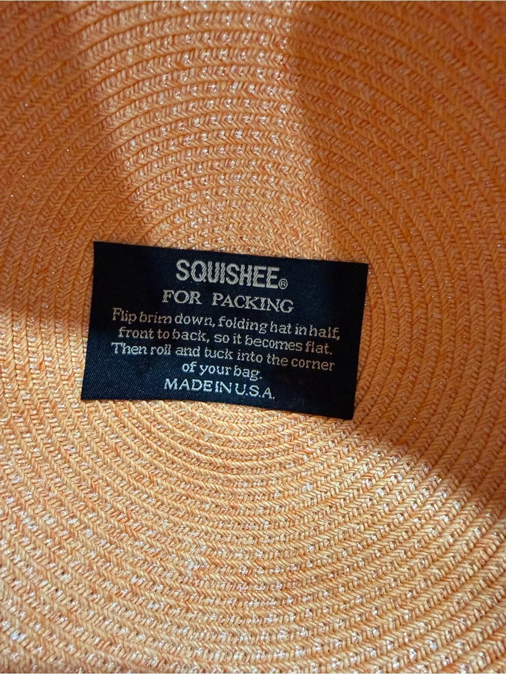 Accessories | Eric Javitz Squishee Womens Orange Widebrim Straw Sun Hat ...